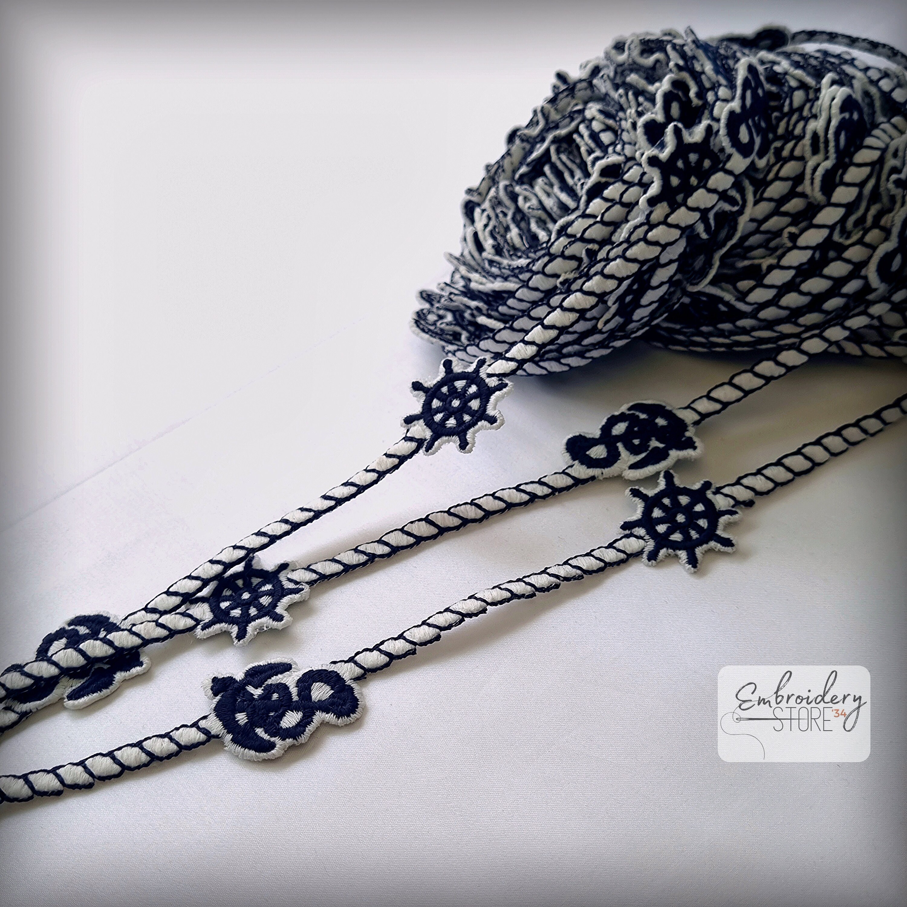 Maritime Ornamental Band With Anchor or Rudder Sailor's Delight - Etsy