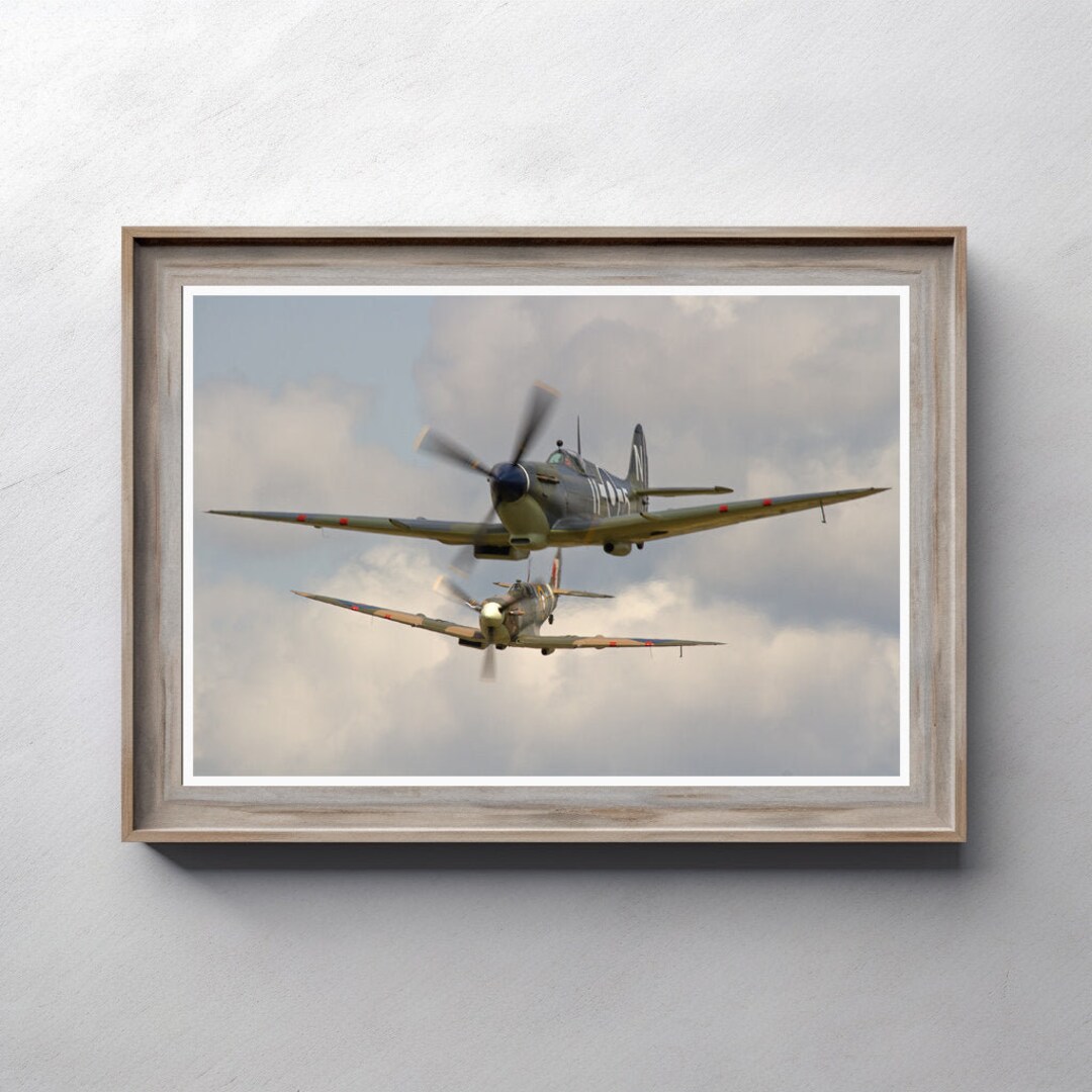 Spitfire Battle of Britain Ww2 FINE ART PRINT Picture Poster Wall Decor ...