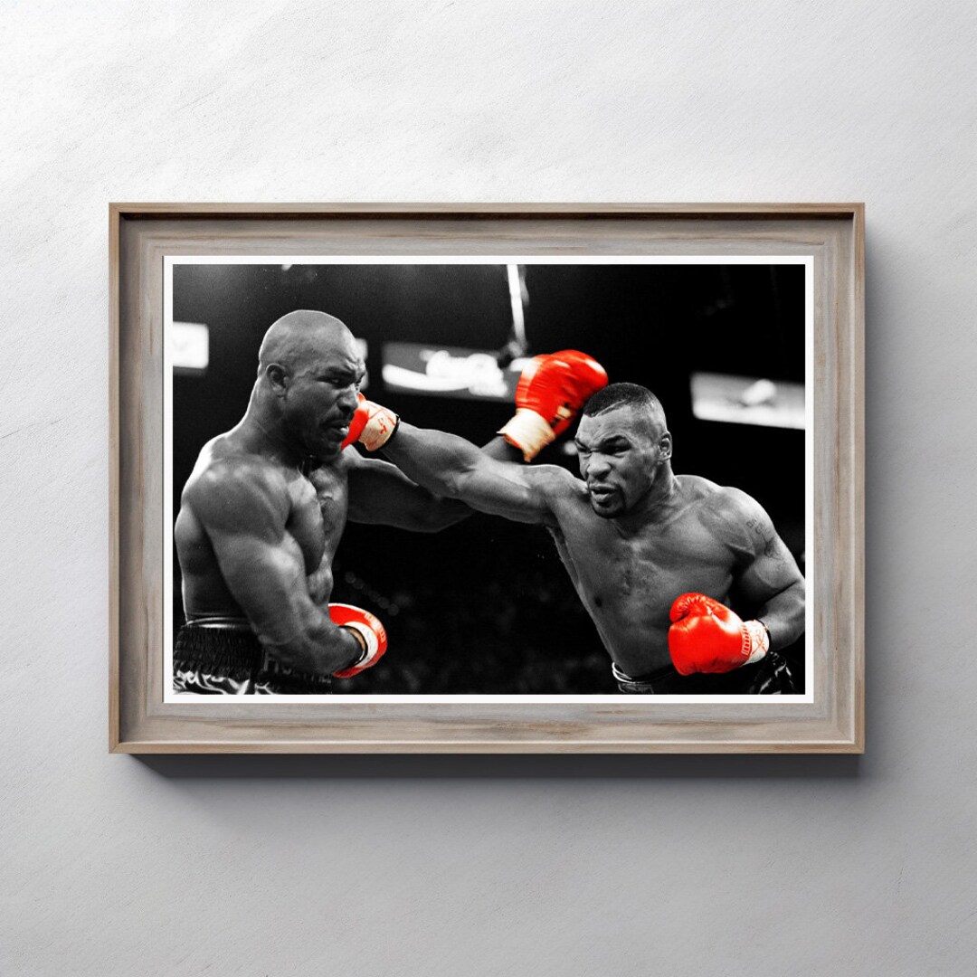Mike Tyson Vs Holyfield Wall Art: Boxing Print, Mike Tyson Print ...