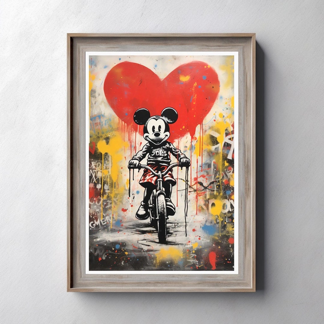 Mickey Mouse Street Art Graffiti ART PRINT POSTER Wall Decor Gifts - Etsy
