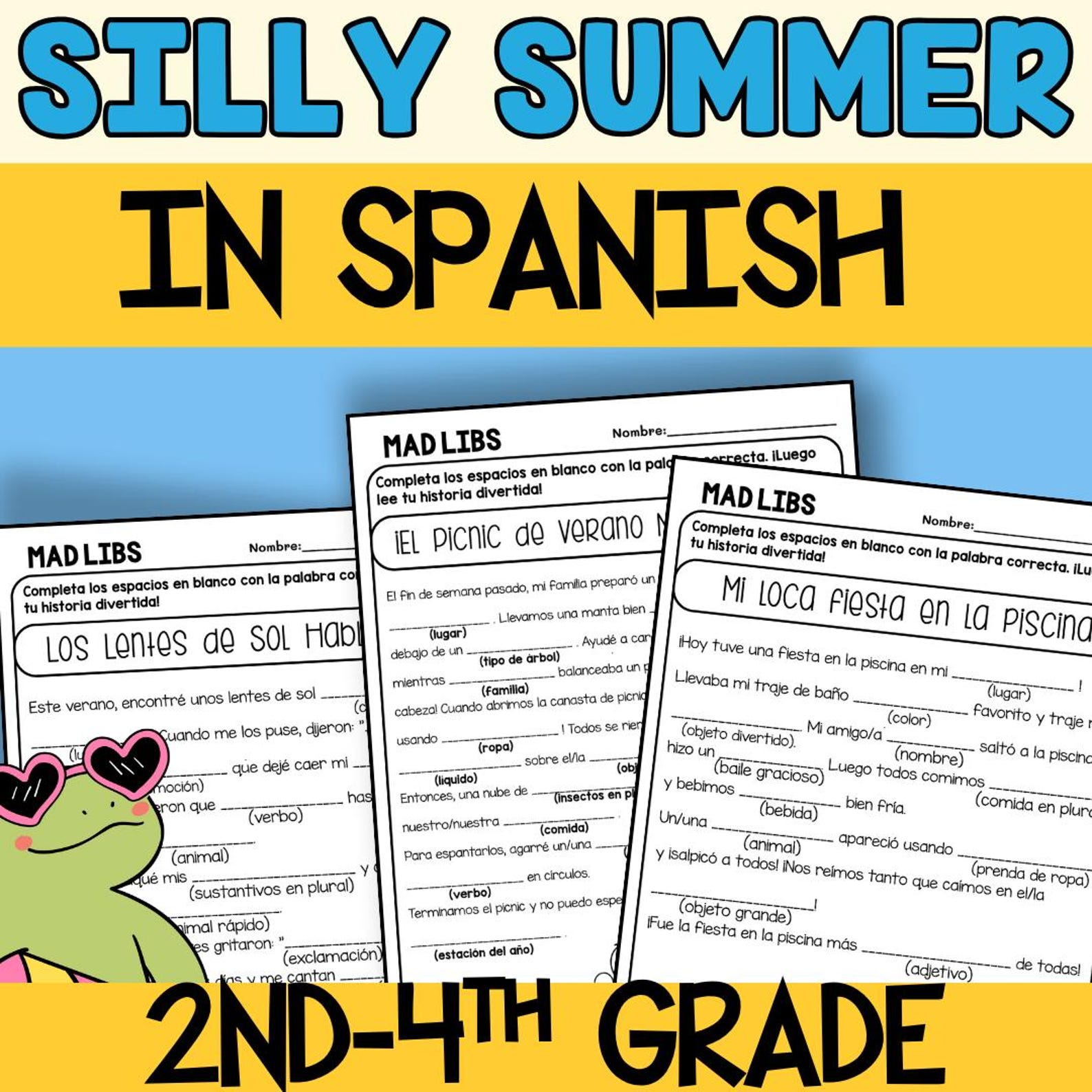 Silly Summer Mad Libs for Kids - Vacation Break Fun Grammer Games in ...