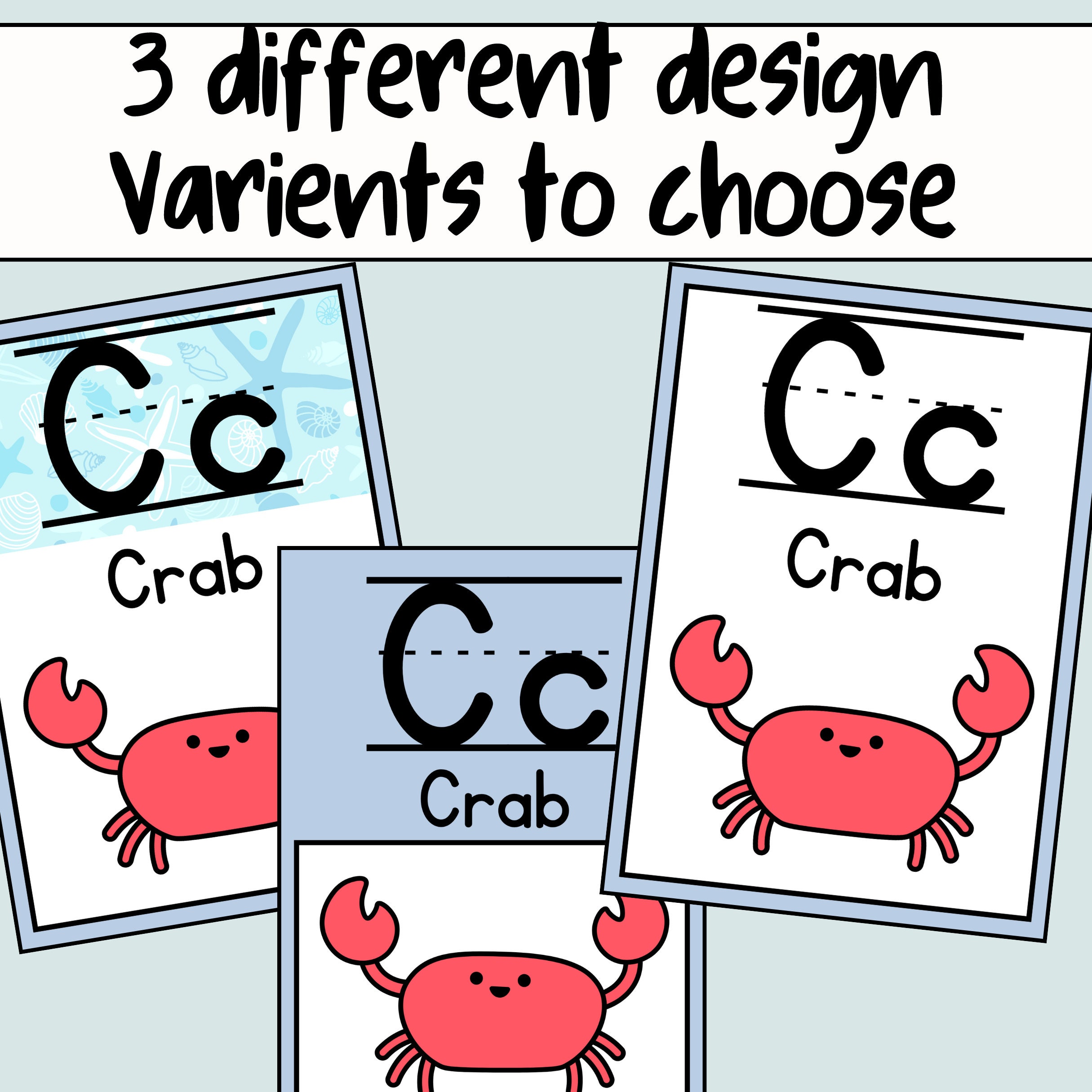 Under the Sea Classroom Decor Alphabet Posters - Etsy