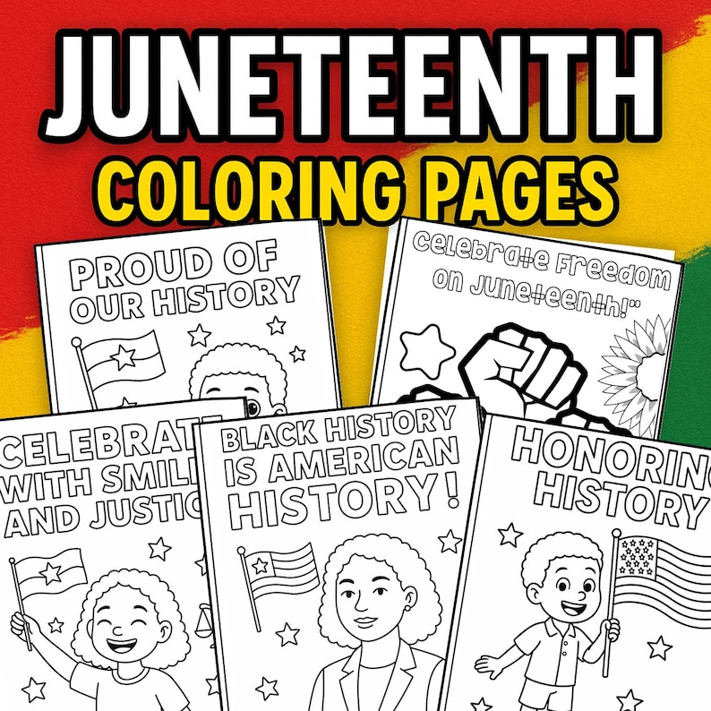 Juneteenth Coloring Pages for Kids | Black History Month Activity ...