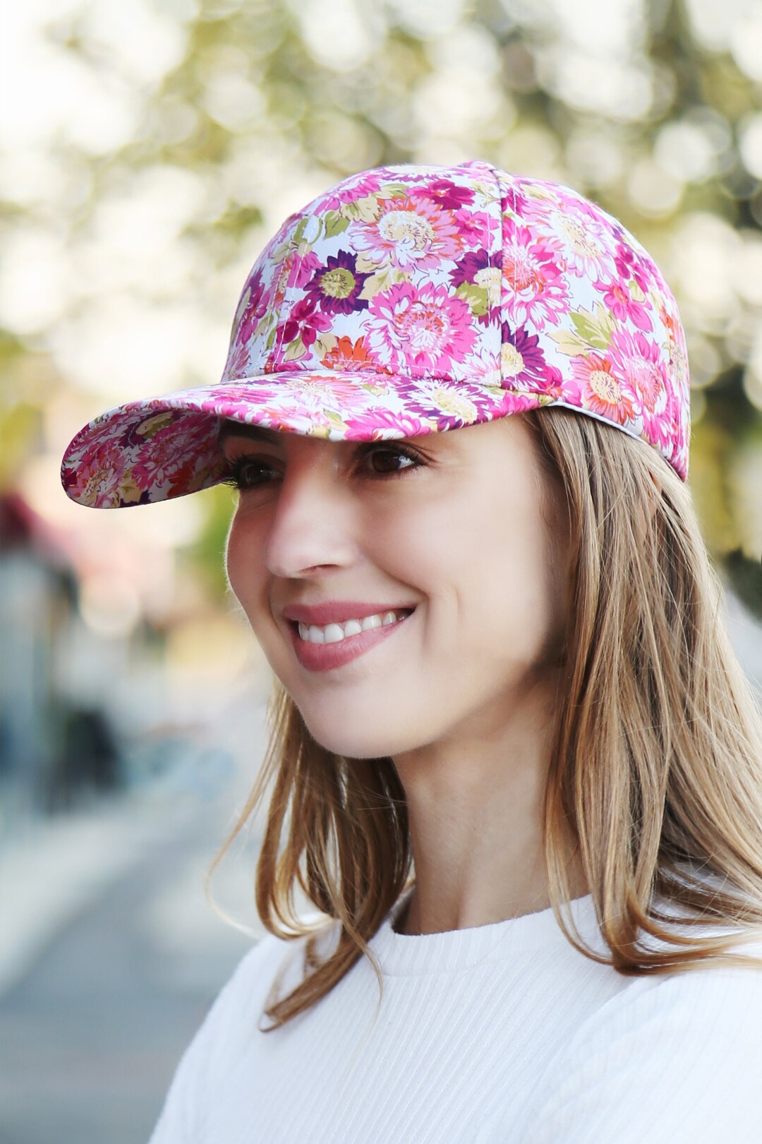 Best Gift for Her Floral Baseball Cap - Etsy