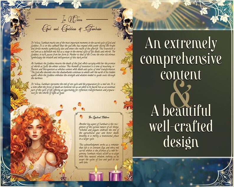 Samhain Printable Grimoire, Complete Guide to Celebrating the Sabbath ...