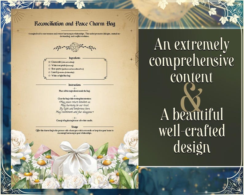 20 Charms Bags Recipes, Printable Grimoire Pages Witchcraft & Wicca ...