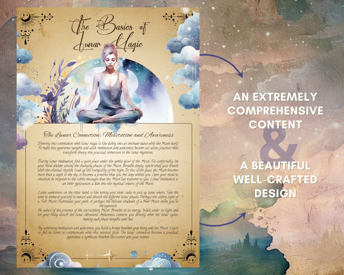 Lunar Magic, 35 Pages Printable Grimoire, Complete Guide to Moon Magic ...