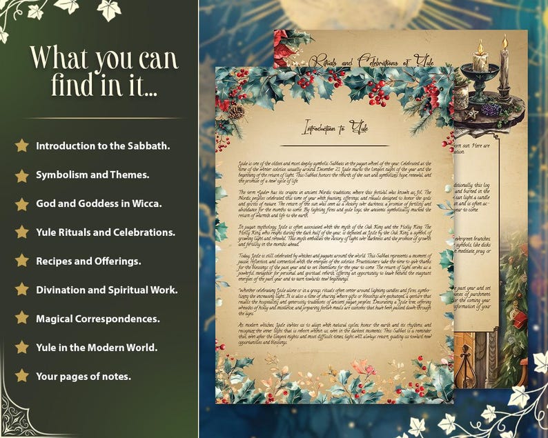 Yule Printable Grimoire - A Complete Guide to Celebrating the Winter ...