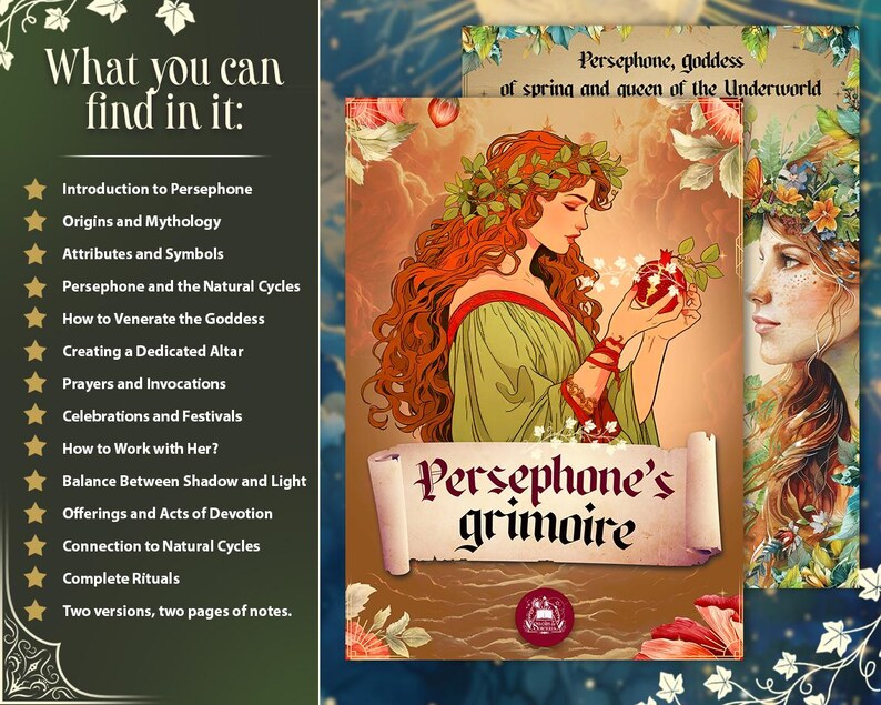 Persephone Grimoire, Printable PDF to Immerse Yourself in the Magic of ...