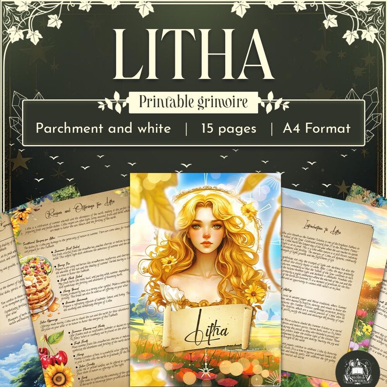 Litha Grimoire: Complete Guide to the Summer Solstice Sabbath - Etsy