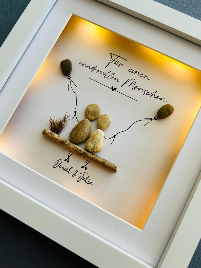 Beleuchtetes Steinbild – personalisiertes Geschenk - Etsy.de