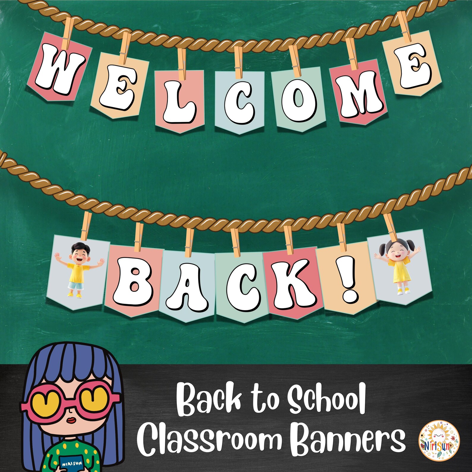Welcome Back to School Banner Classroom Decoration Printable Bulletin ...