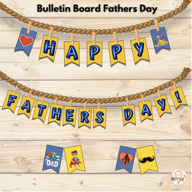 Father's Day Bulletin Board Banner Printable Happy Father's Day Craft ...