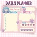 Super Cute Daily Planner Printable Printable Stationery Instant ...