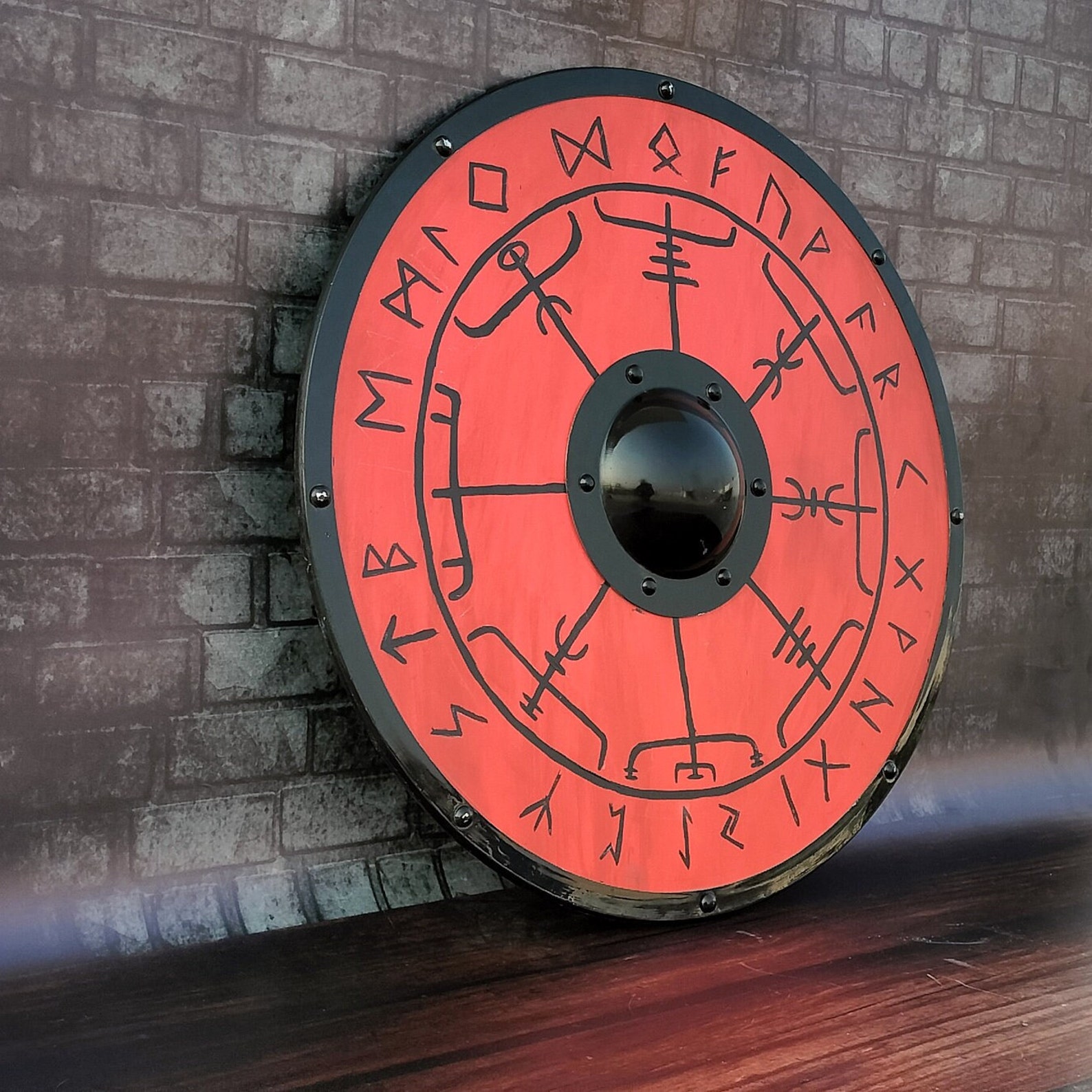 Medieval Viking Compass Shield, Historical Cosplay Shield, Battle ...