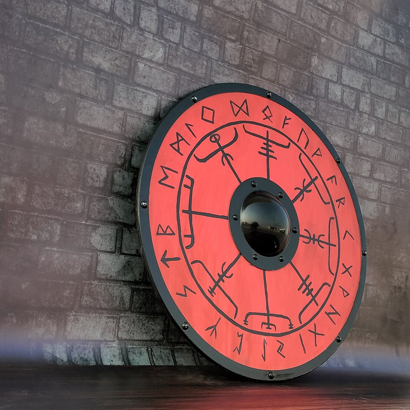 Medieval Viking Compass Shield, Historical Cosplay Shield, Battle ...