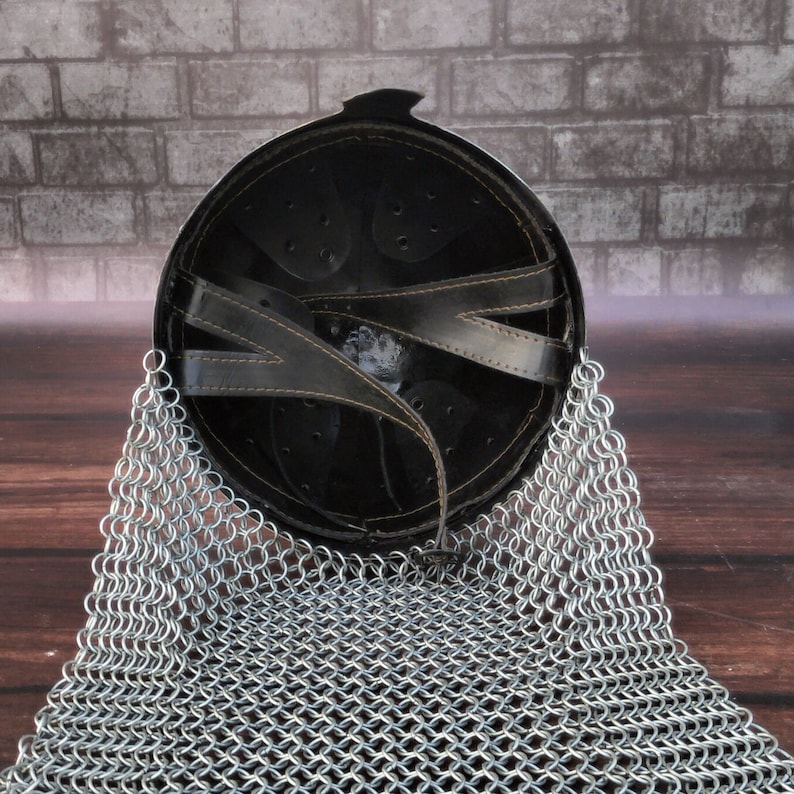 Steel Chainmail Norman Helmet: Medieval Knight Armour, LARP - Etsy