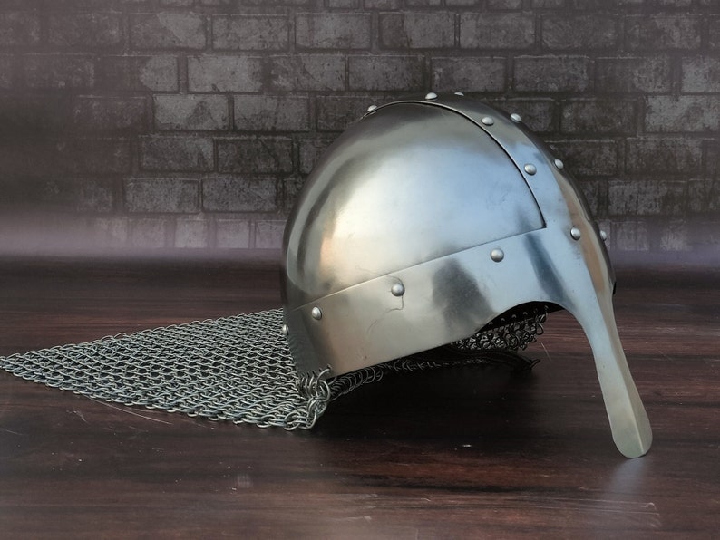 Steel Chainmail Norman Helmet: Medieval Knight Armour, LARP - Etsy