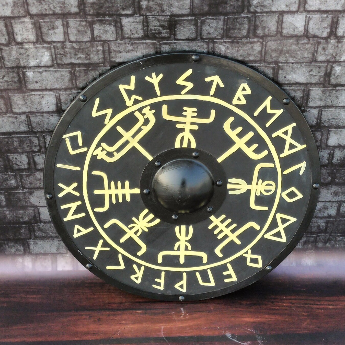 Medieval Viking Compass Shield, Historical Cosplay Shield, Battle ...