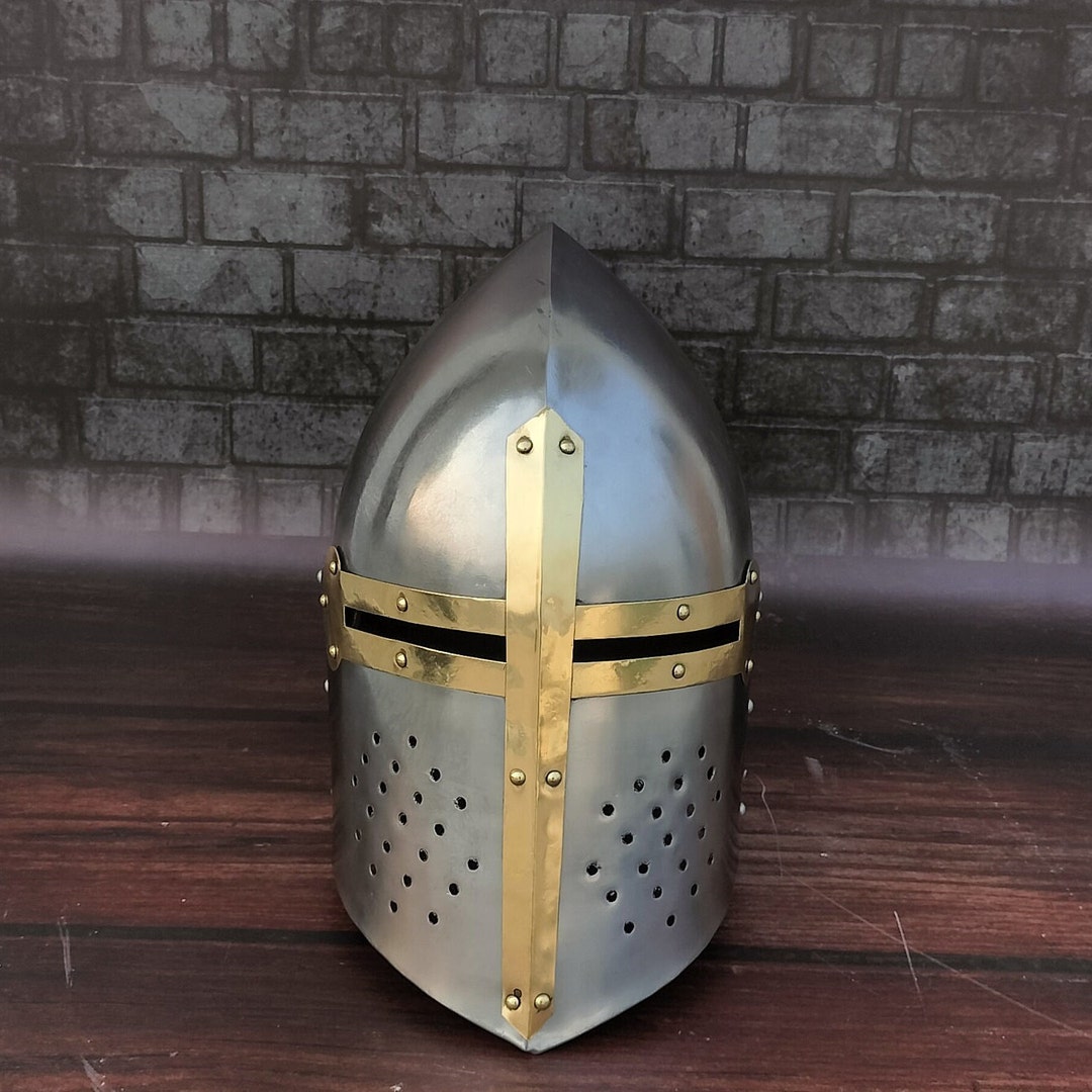 Templar Helmet, Templar Knight Helmet With Mason's Brass Cross ...