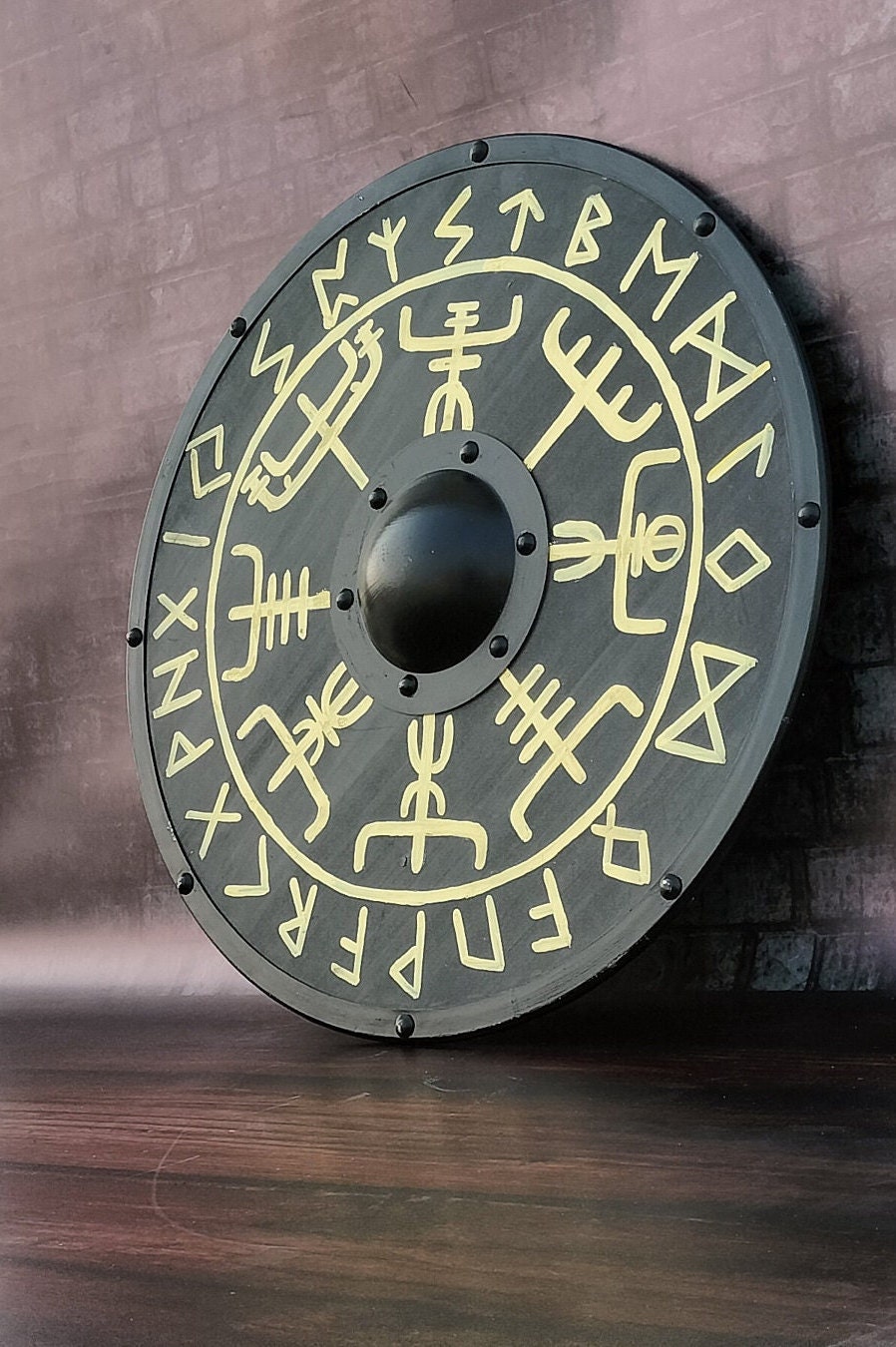 Medieval Viking Compass Shield, Historical Cosplay Shield, Battle ...