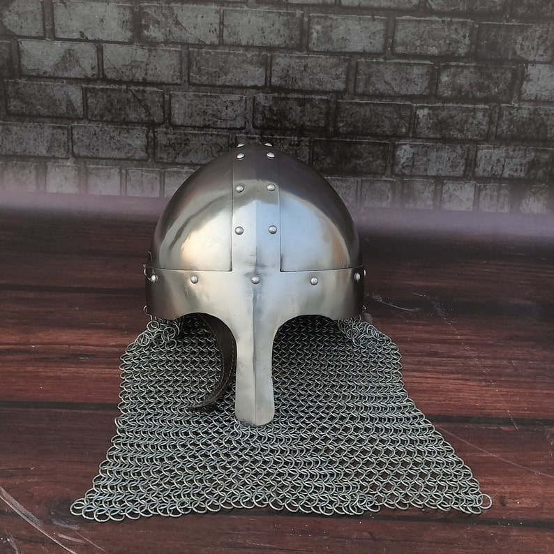 Steel Chainmail Norman Helmet: Medieval Knight Armour, LARP - Etsy
