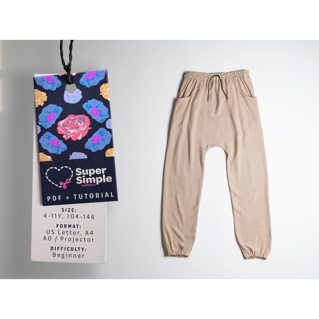 Sewing Pattern PDF Boho Pants Tutorial, Easy to Sew - Etsy