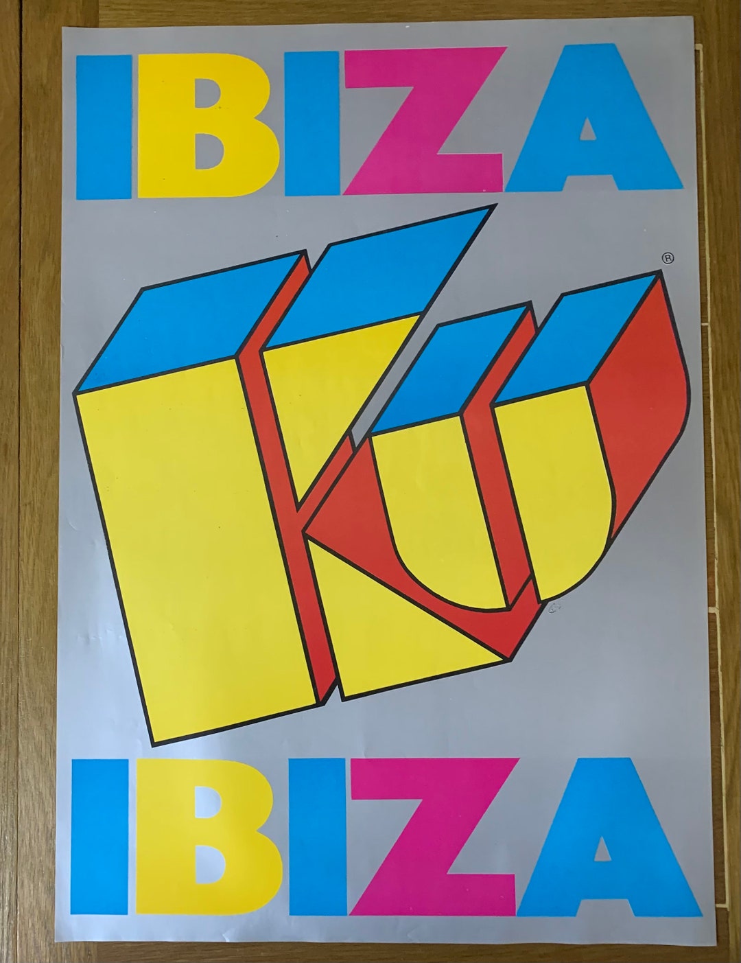 Original Vintage KU Club Ibiza Poster From 1986 by Yves Uro - Etsy