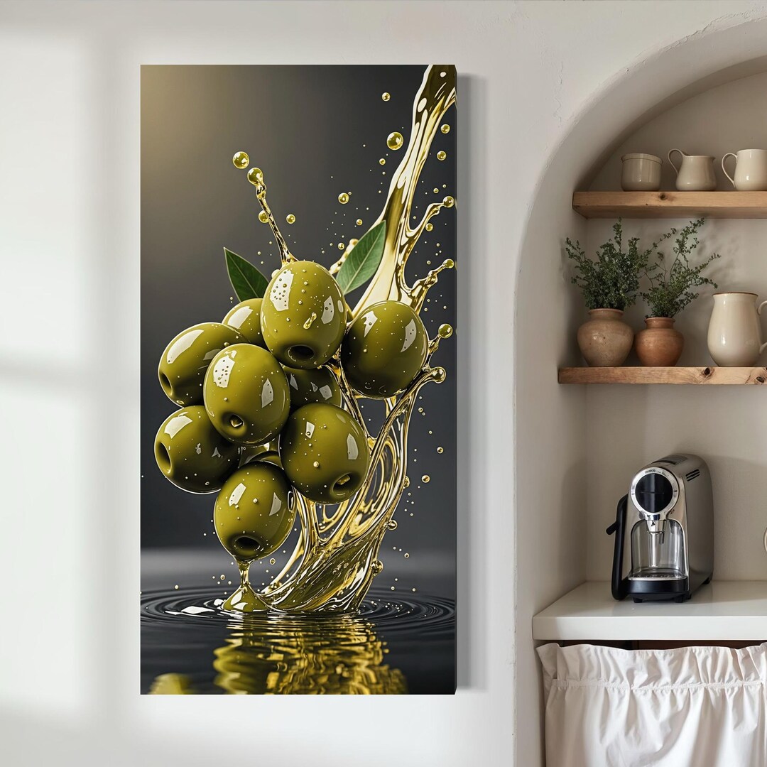 Olive Kitchen Wall Art for Modern Decor Italian Food Wall Print for ...