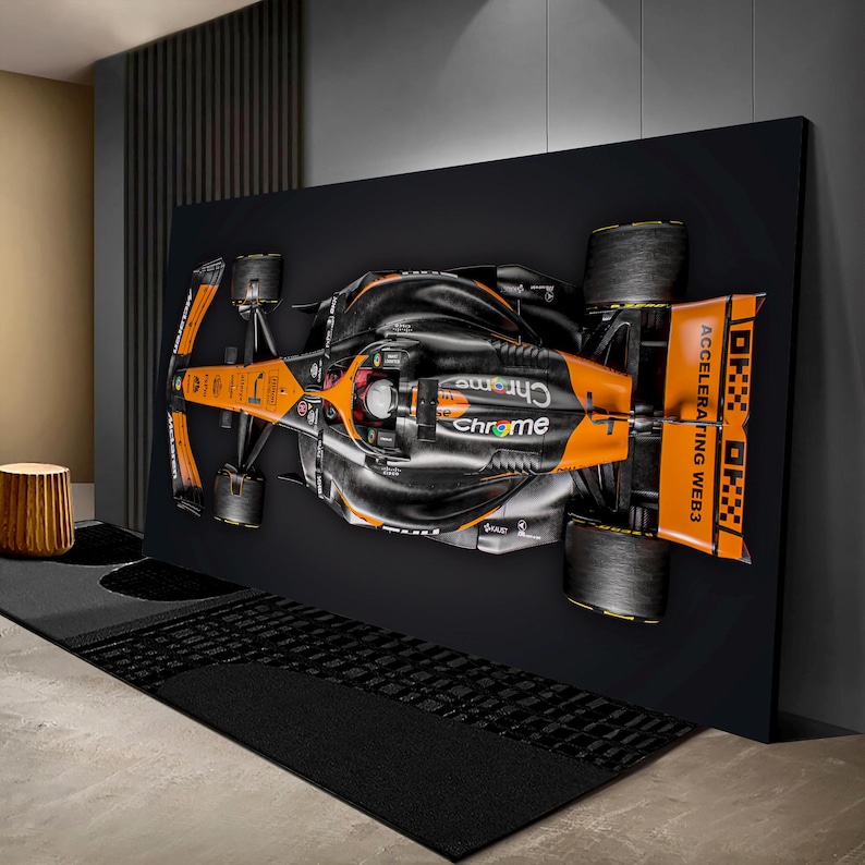 Formula 1 Wall Art Mclaren Canvas Extra Large F1 Poster Race Car Print ...