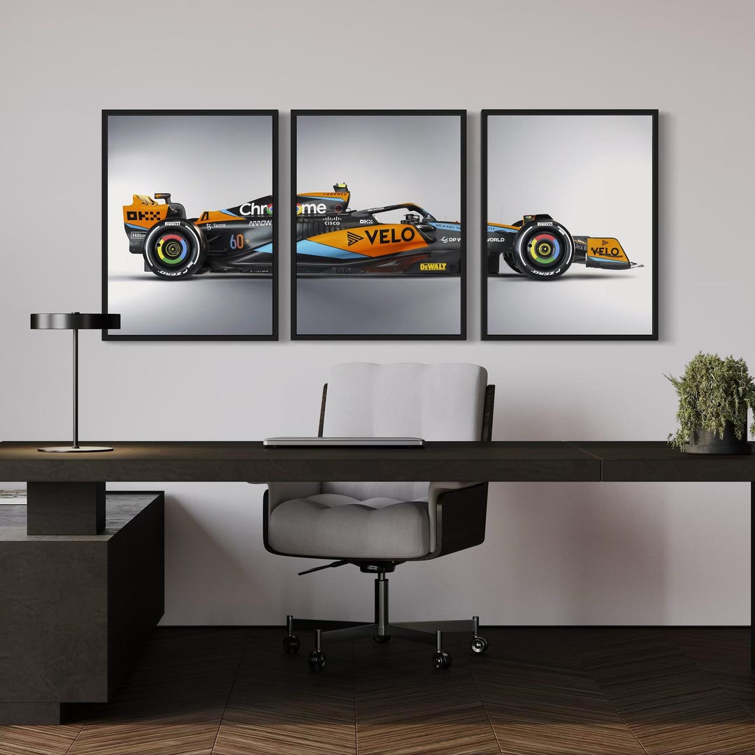 Mclaren F1 Car Triptych Wall Art: Racing Poster Set - Etsy