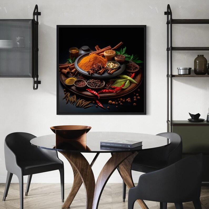 Spice Kitchen Wall Art for Dining Room Herbs and Spices Poster Cooking ...