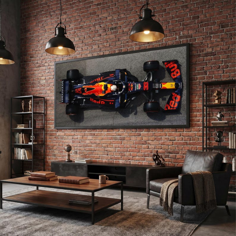 F1 Racing Wall Art Red Bull Car Canvas Modern Motorsport Aesthetic - Etsy