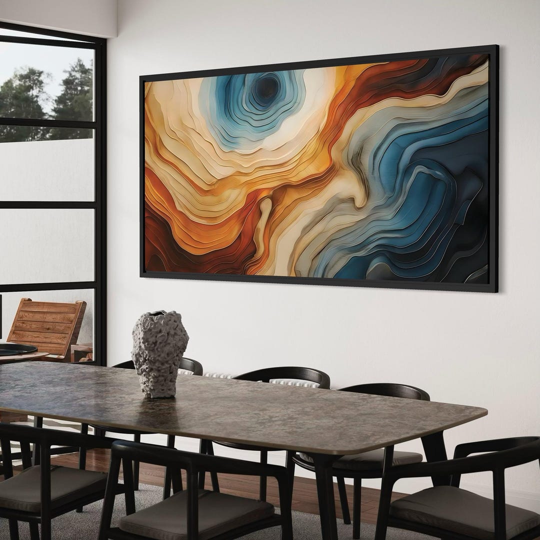 Stone Layers Wall Art Mineral Texture Canvas Print Large Abstract ...