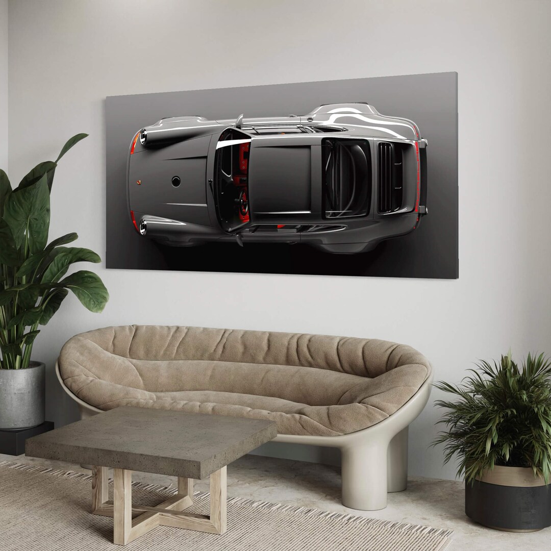 Modern Gray Car Canvas Print: Stylish Automotive Wall Art - Etsy