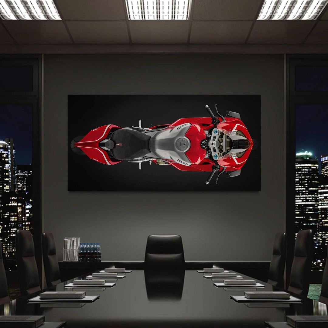 Ducati Motorcycle Poster Red Sports Bike Canvas Print Sports Bike ...