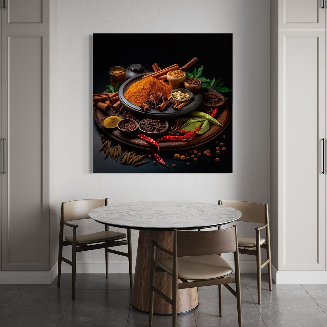 Spice Kitchen Wall Art for Dining Room Herbs and Spices Poster Cooking ...