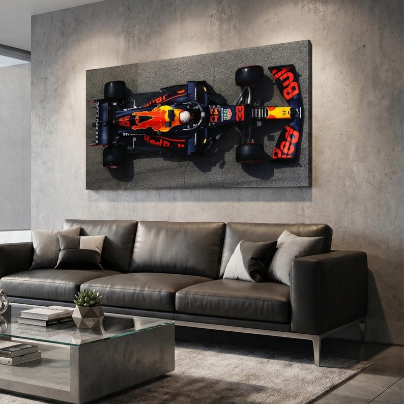 F1 Racing Wall Art Red Bull Car Canvas Modern Motorsport Aesthetic - Etsy