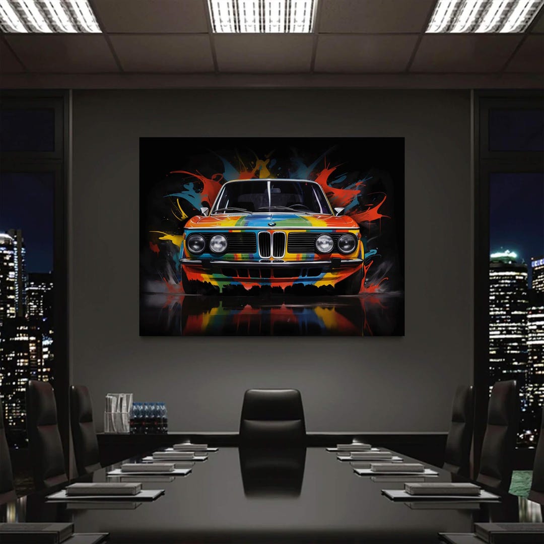 BMW 3.0 CSL Graffiti Canvas Print: Colorful Racing Car Wall Art - Etsy
