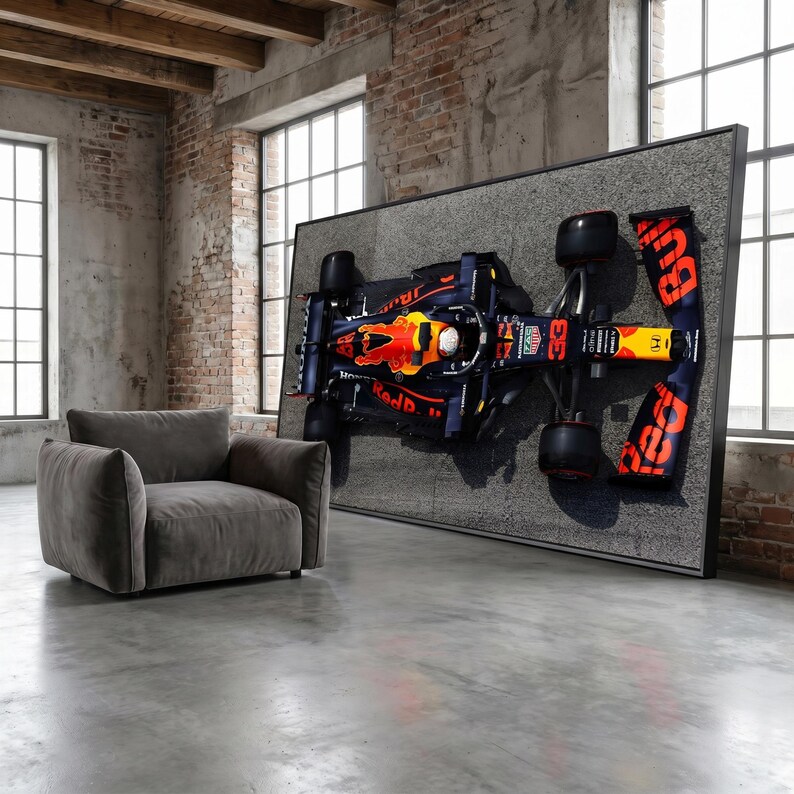 F1 Racing Wall Art Red Bull Car Canvas Modern Motorsport Aesthetic - Etsy