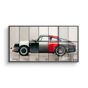 Sport Car Evolution Wall Art Print Garage or Office Wall Decor Сar ...