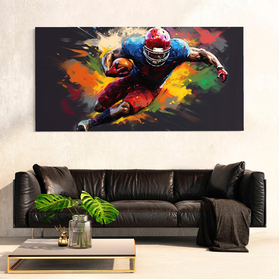 American Football Wall Poster Motivation Office Decor Large Framed ...