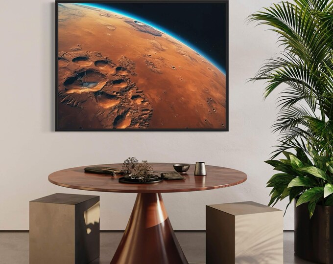 Mars Planet Wall Art for Living Room Space Themed Canvas Print Planet ...