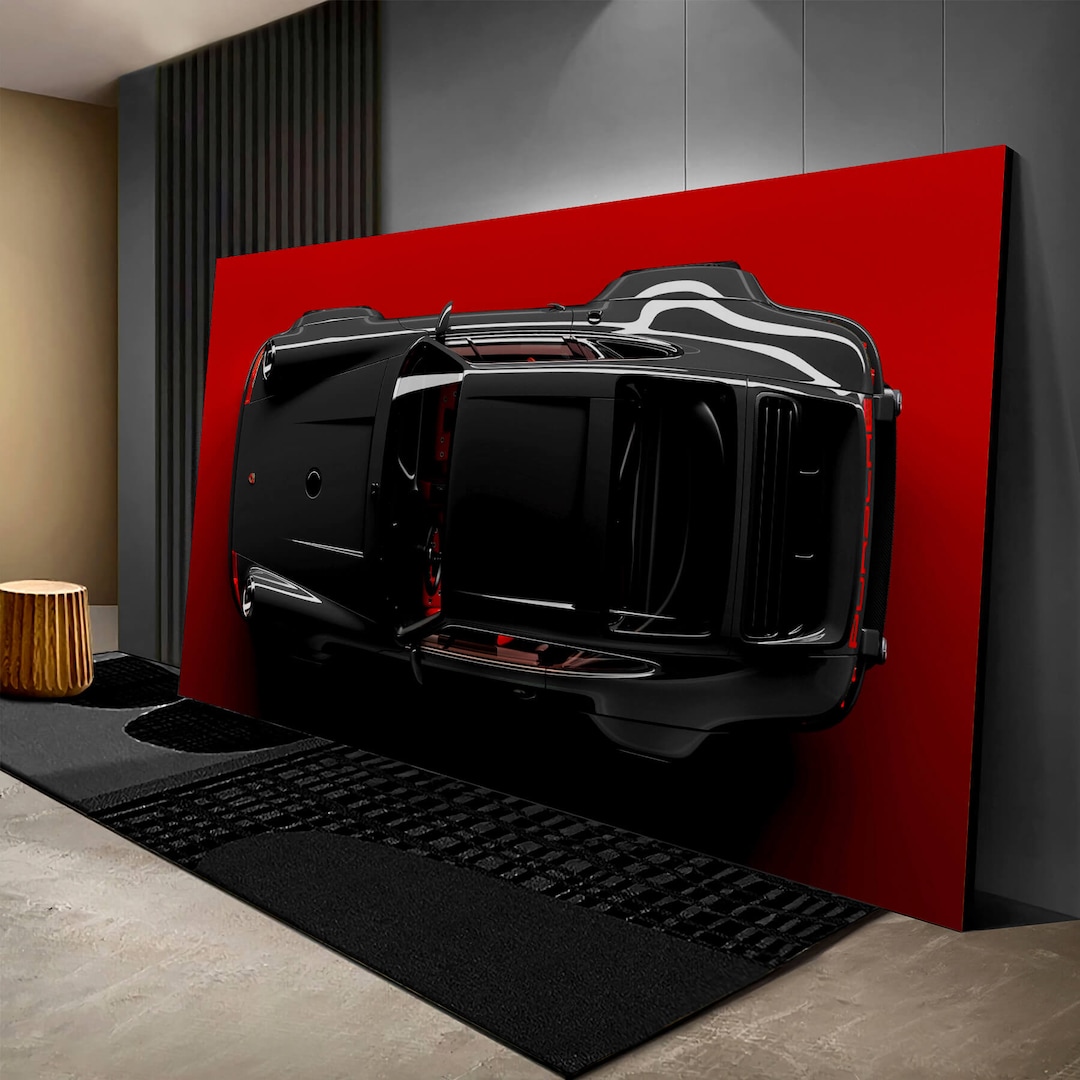 Black Sport Car Poster Modern Car Wall Art Stylish Canvas Prints ...