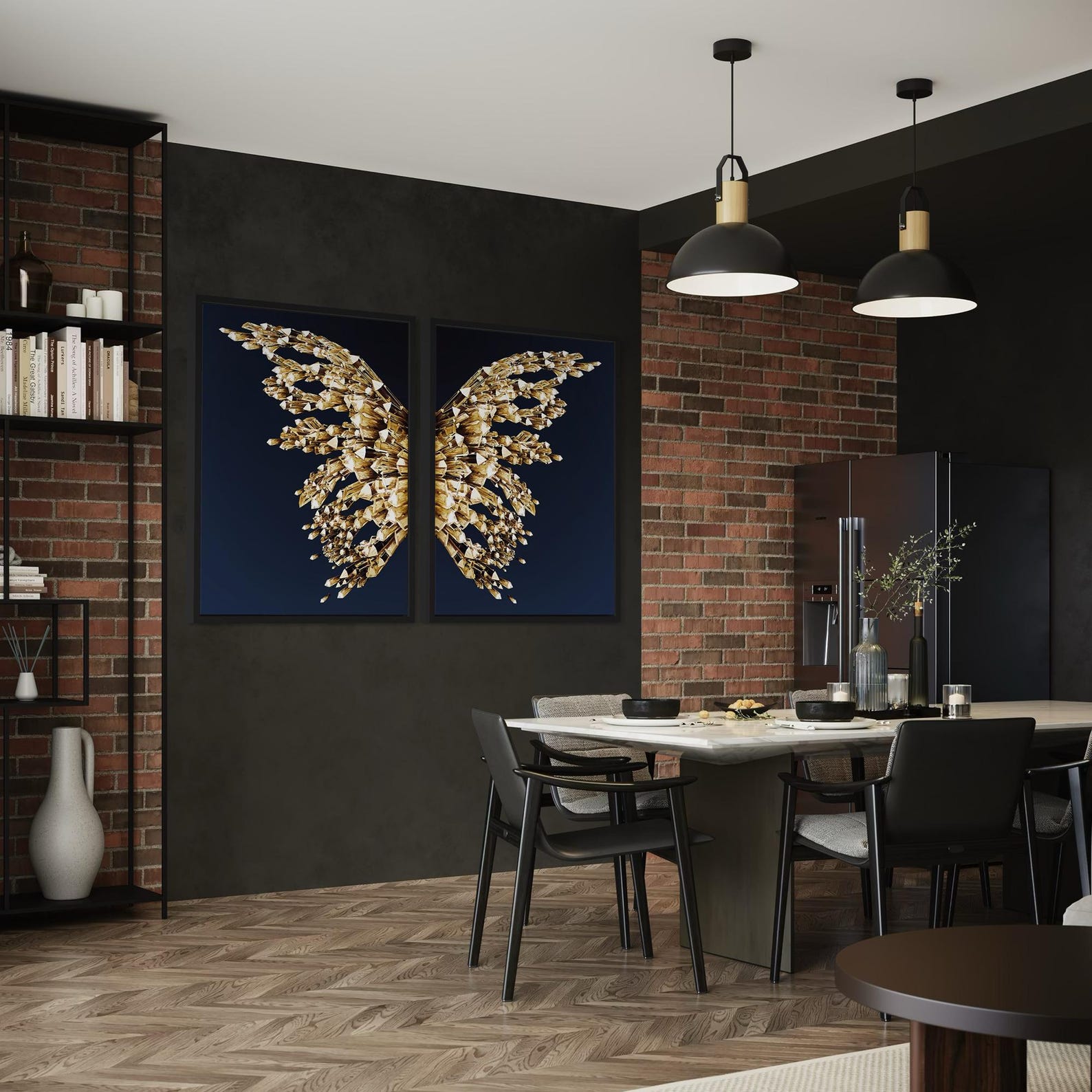 Gold Butterfly Wallart for Bedroom Extra Large Butterfly Canvas Print ...