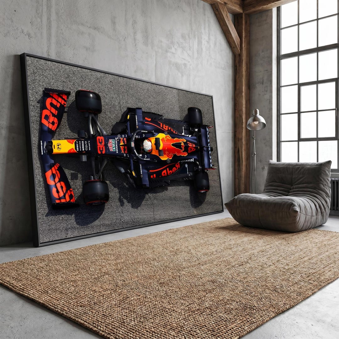 F1 Racing Wall Art Red Bull Car Canvas Modern Motorsport Aesthetic - Etsy