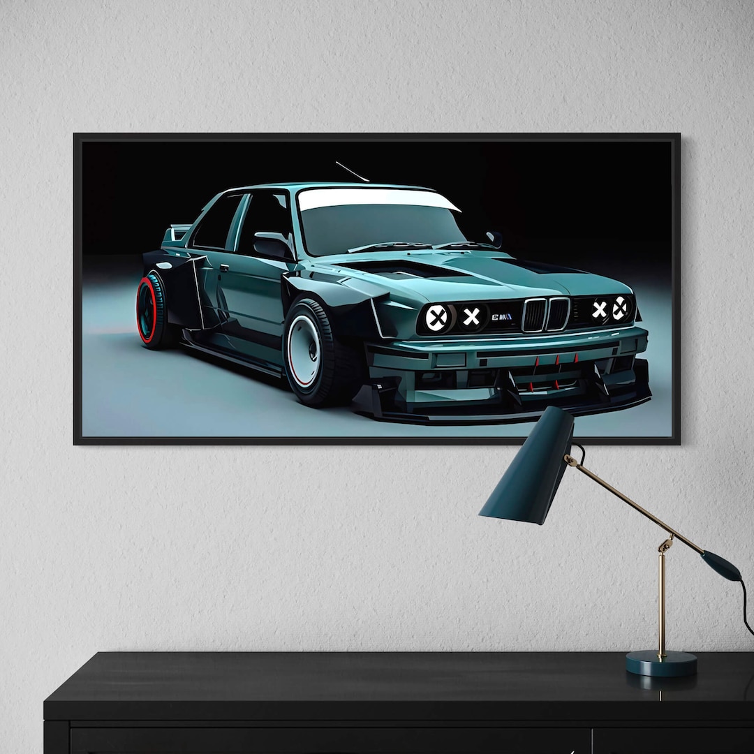 Car Canvas Print for Office Decor BMW Canvas Wall Art for Bedroom Large ...