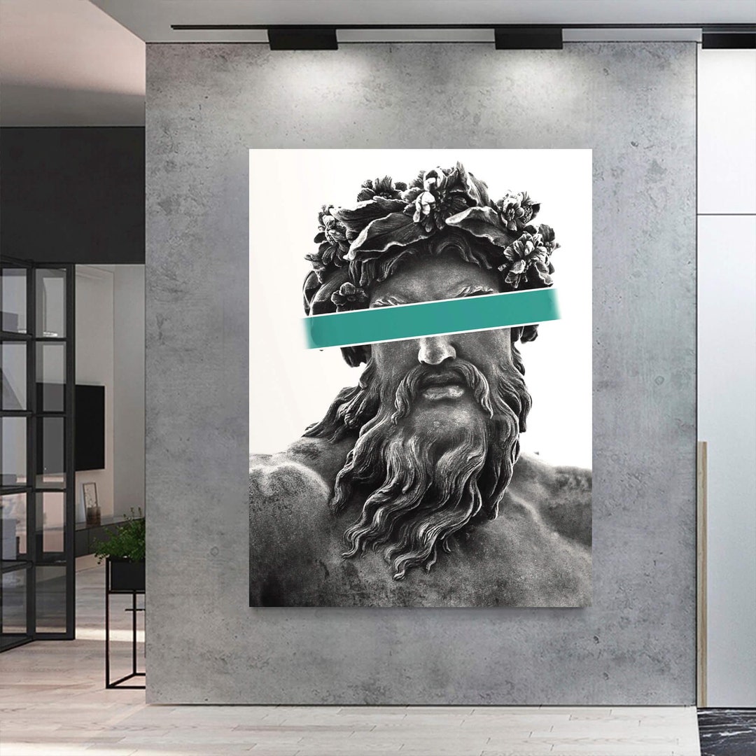 Zeus Abstract Canvas Print: Modern Greek Mythology Wall Art - Etsy