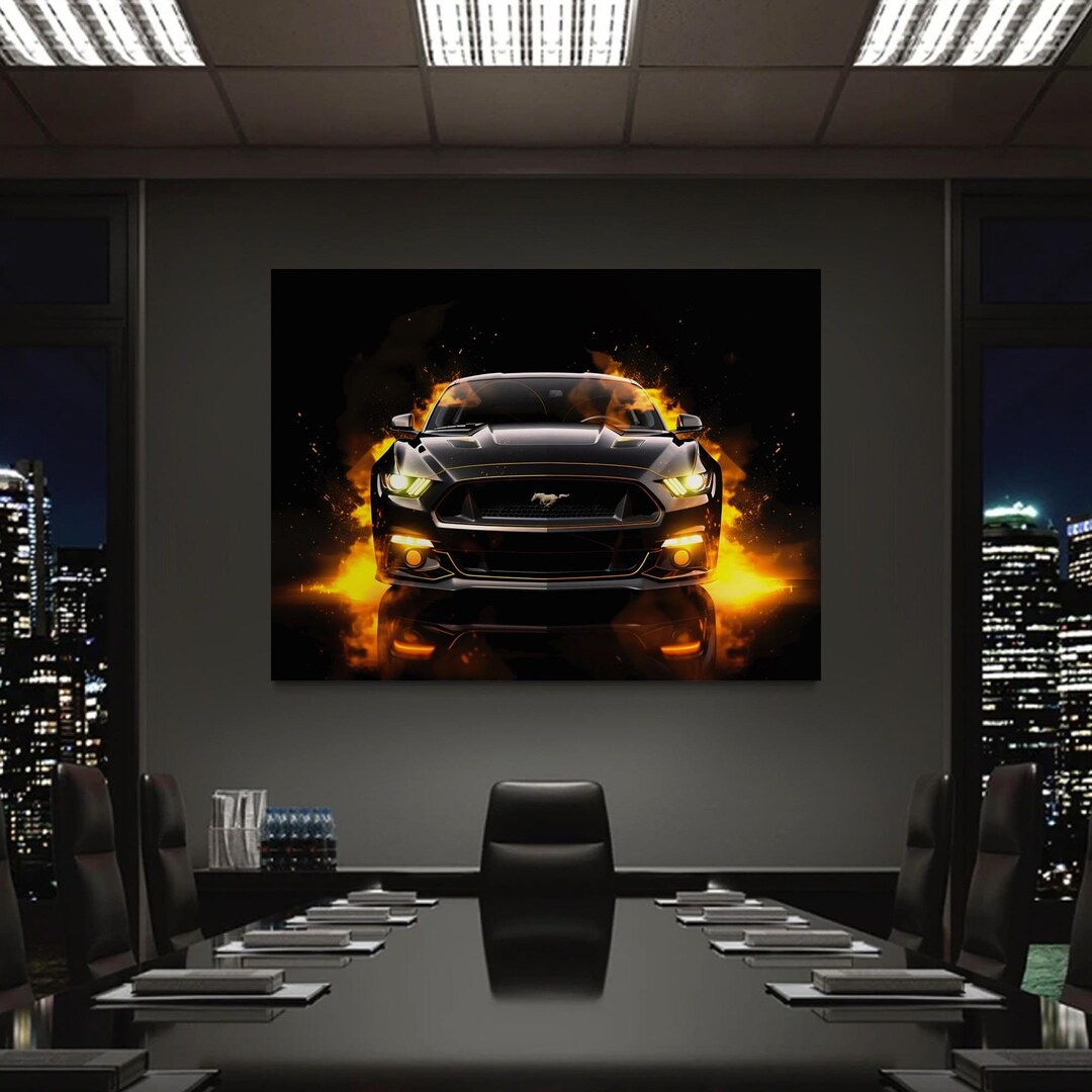 Ford Mustang Canvas Print: Graffiti Sports Car Wall Art - Etsy