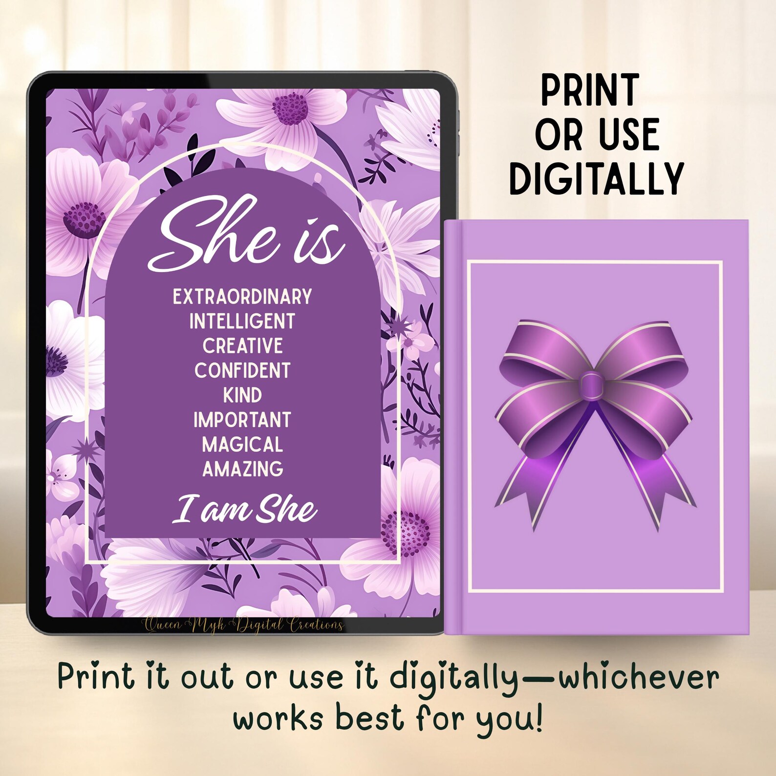Affirmation Journal Cover, Women Planner Cover, Inspirational Notebook ...